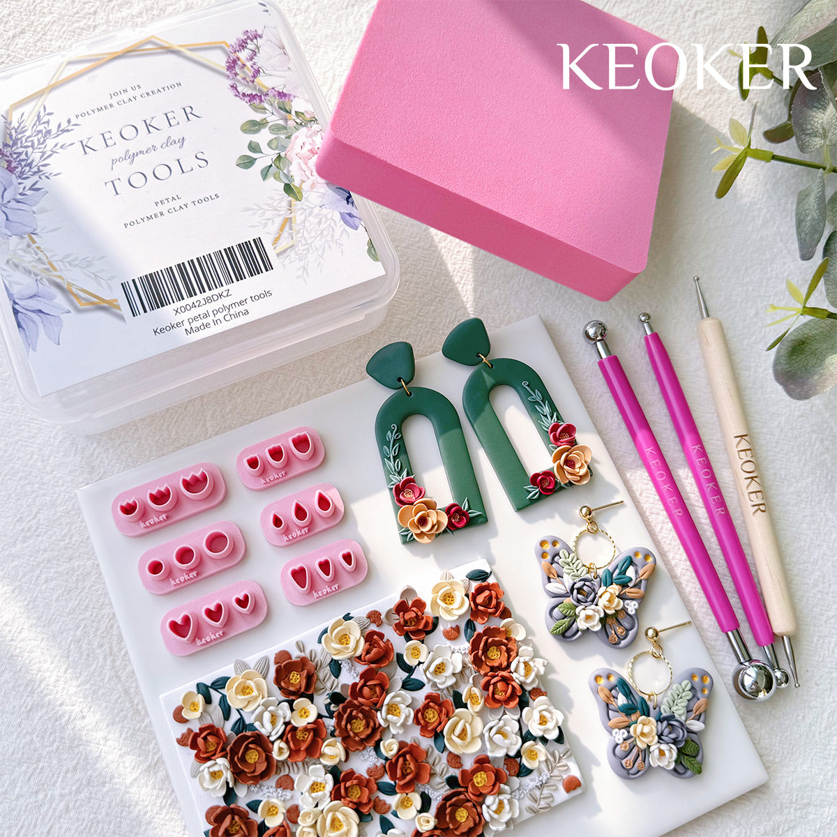 KEOKER Mini Petal Clay Cutters Kit