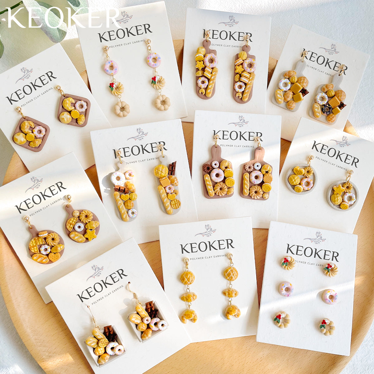 KEOKER Dessert & Bread Polymer Clay Molds and Charcuterie Boards Clay