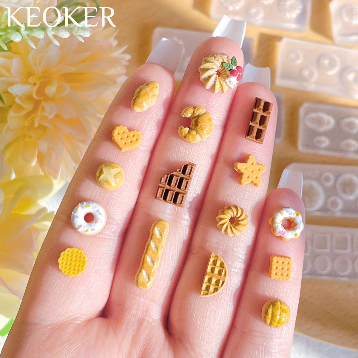 KEOKER Dessert & Bread Polymer Clay Molds and Charcuterie Boards Clay