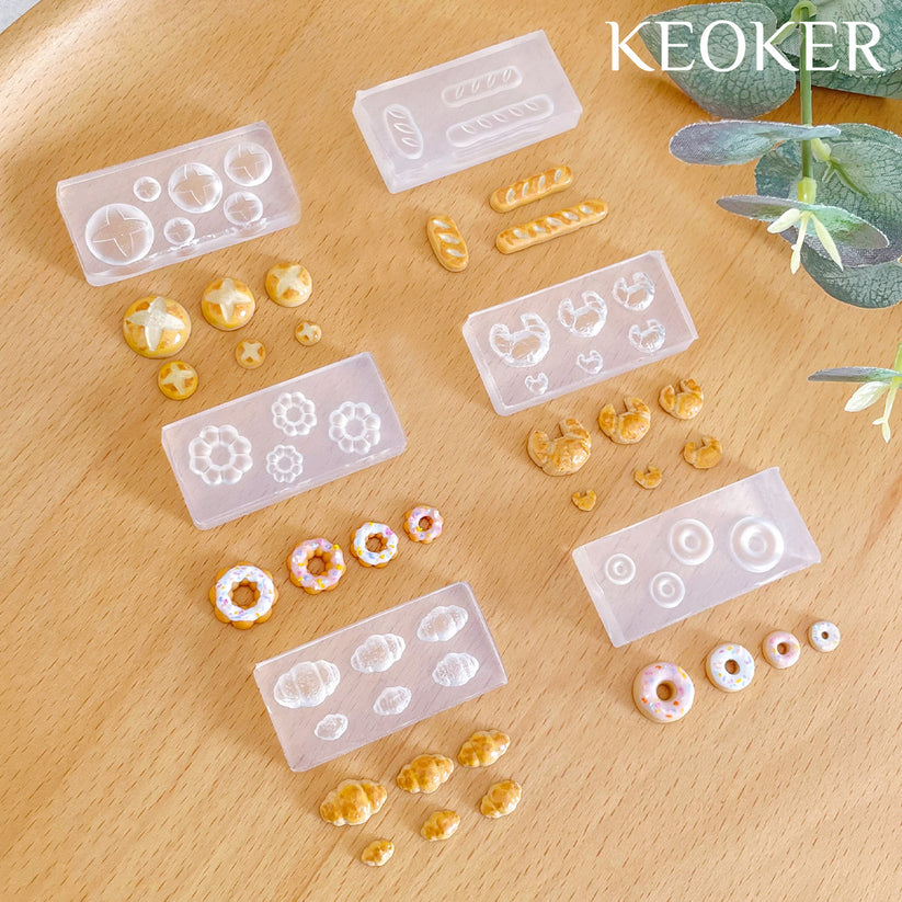 KEOKER Dessert & Bread Polymer Clay Molds and Charcuterie Boards Clay