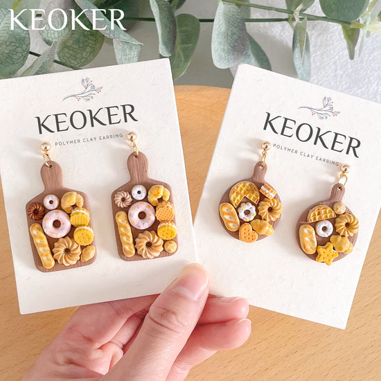 KEOKER Dessert & Bread Polymer Clay Molds and Charcuterie Boards Clay